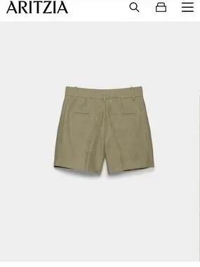 Aritzia | Shorts | Aritzia Effortless Mid Thigh Short Cruiselinen Green ...